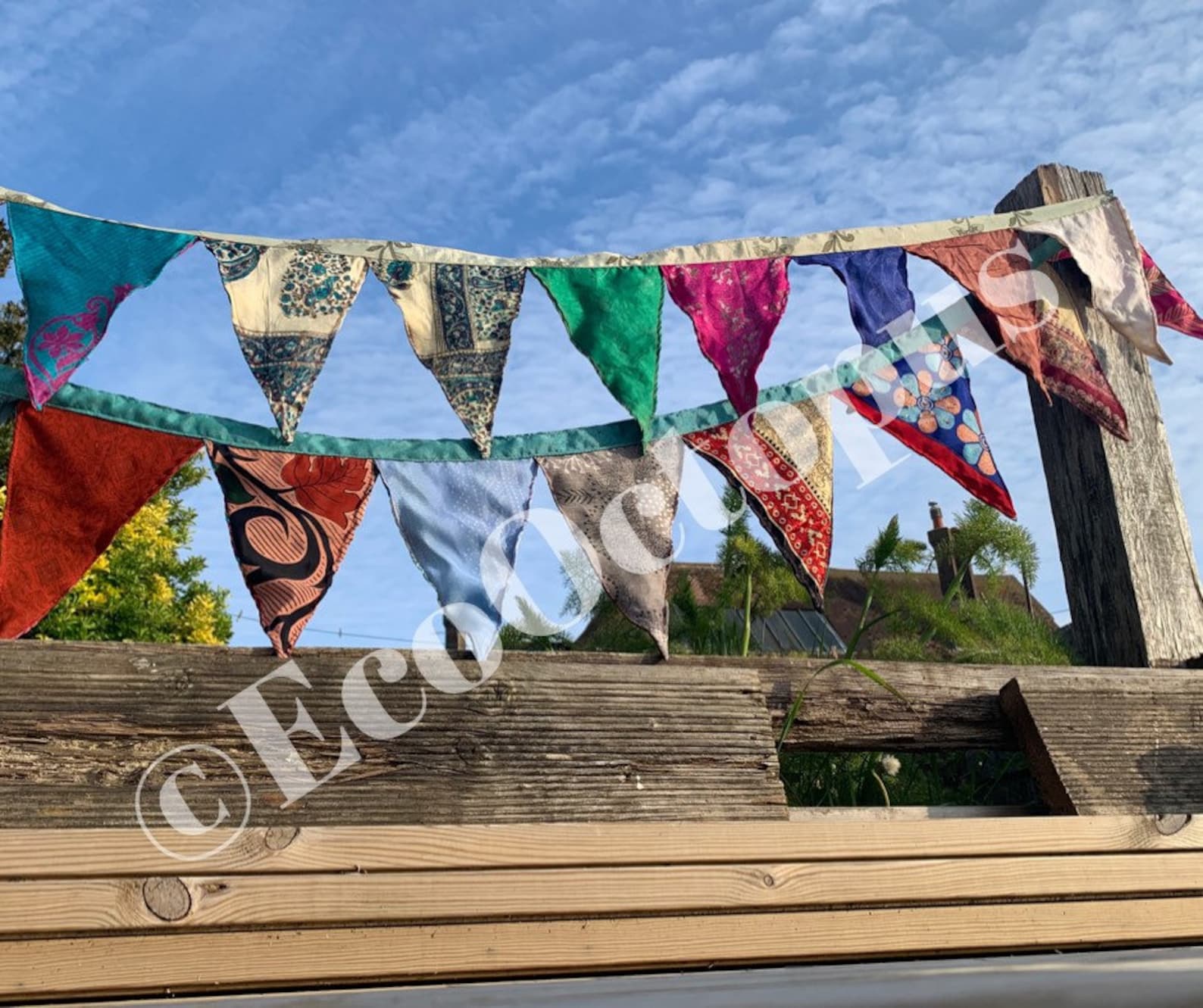 Recycled Bunting Made From Sari off Cuts. - Etsy UK