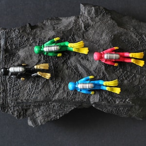 Scuba Diver Miniature Diving Ocean Scenery Sea Human Model Underwater ...
