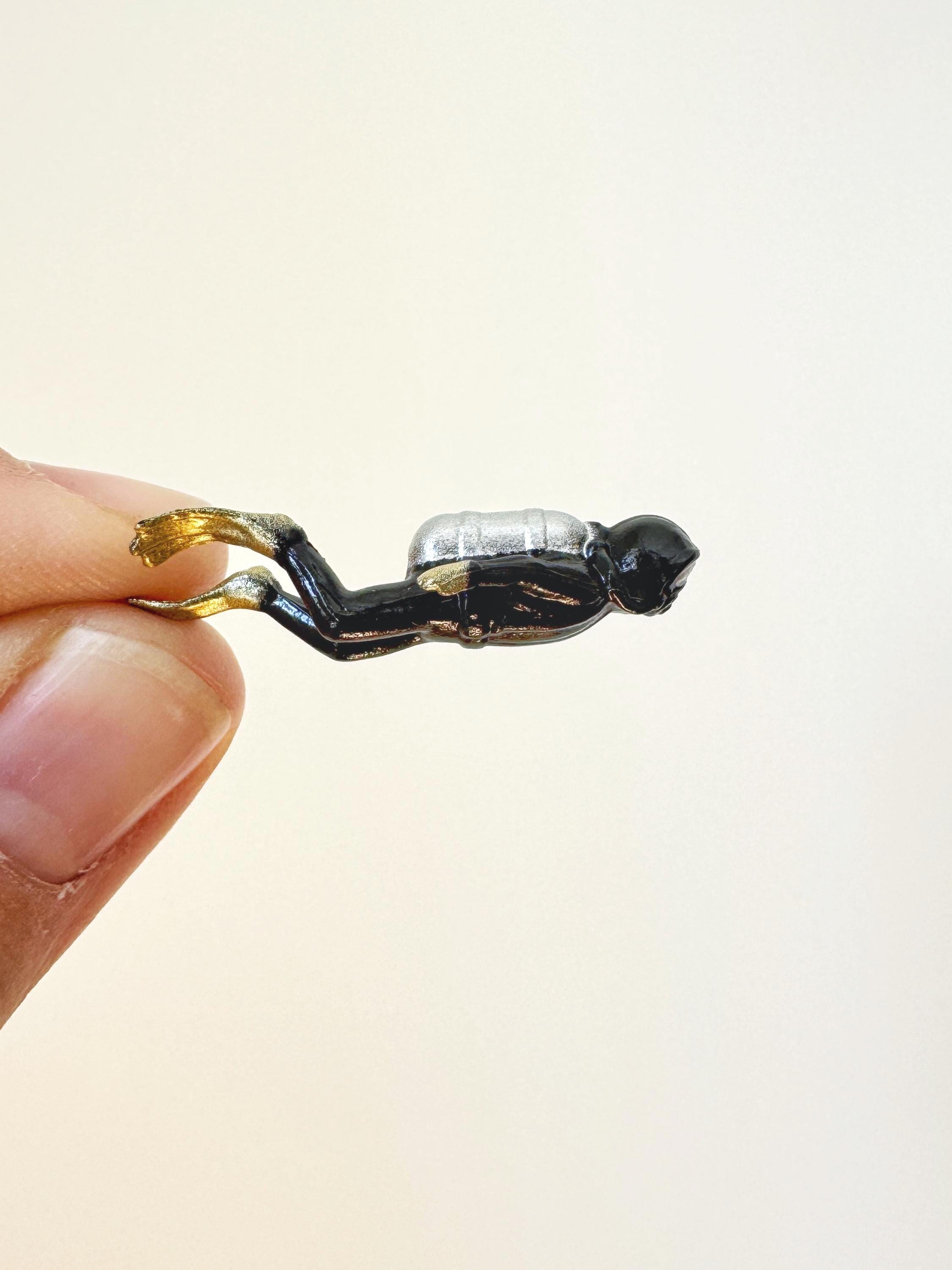Tiny Scuba Diver Miniature for Epoxy Resin Creations Terrarium Diving ...
