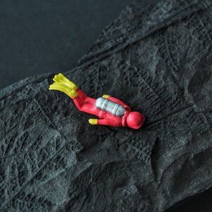 Scuba Diver Miniature Diving Ocean Scenery Sea Human Model Underwater ...