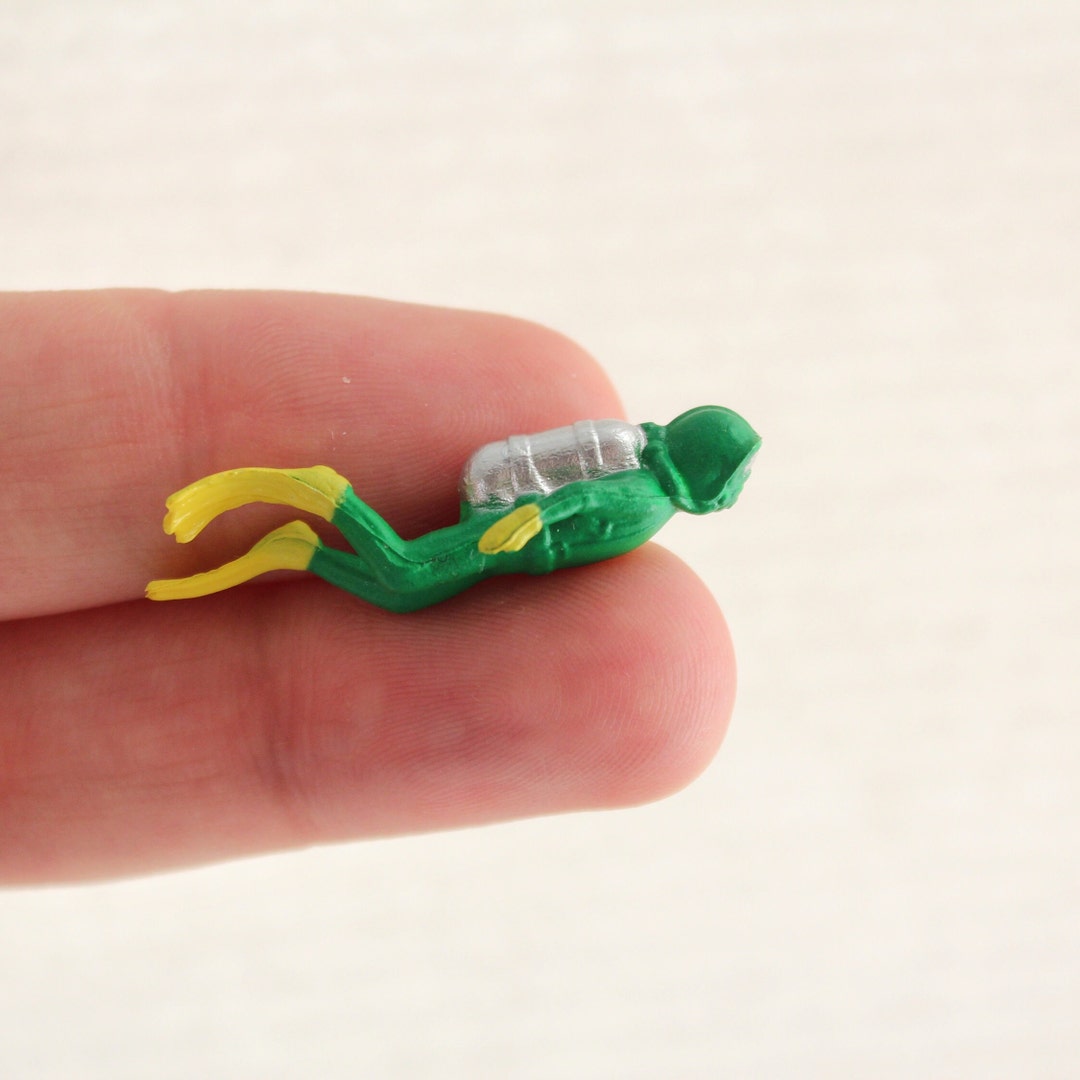 Scuba Diver Miniature Diving Ocean Scenery Sea Human Model Underwater ...