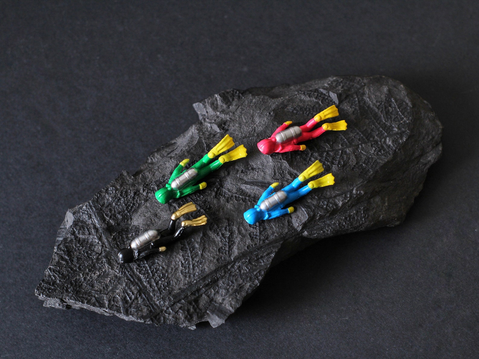 Scuba Diver Miniature Diving Ocean Scenery Sea Human Model Underwater ...