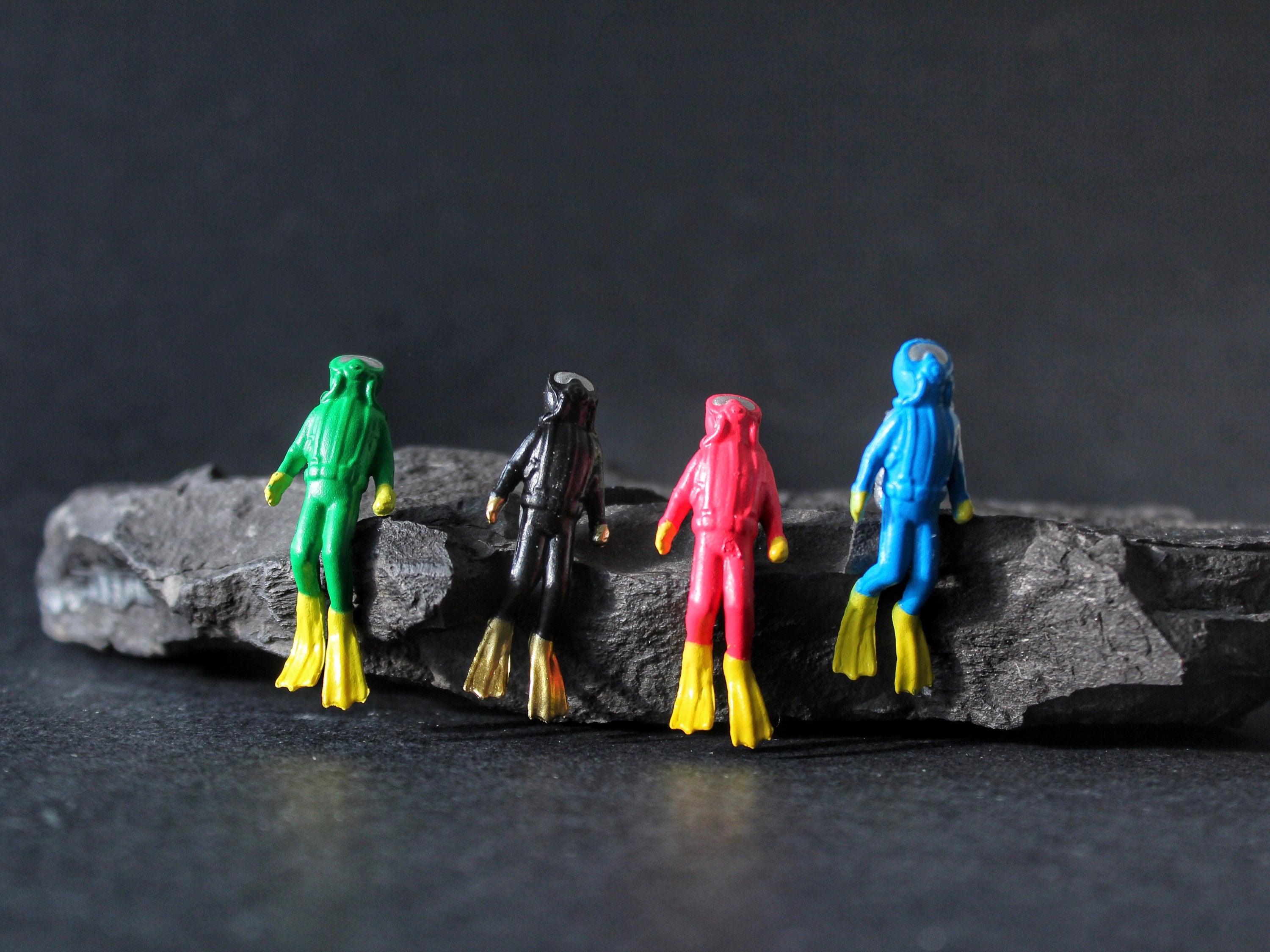 Tiny Scuba Diver Miniature for Epoxy Resin Creations Terrarium Diving ...