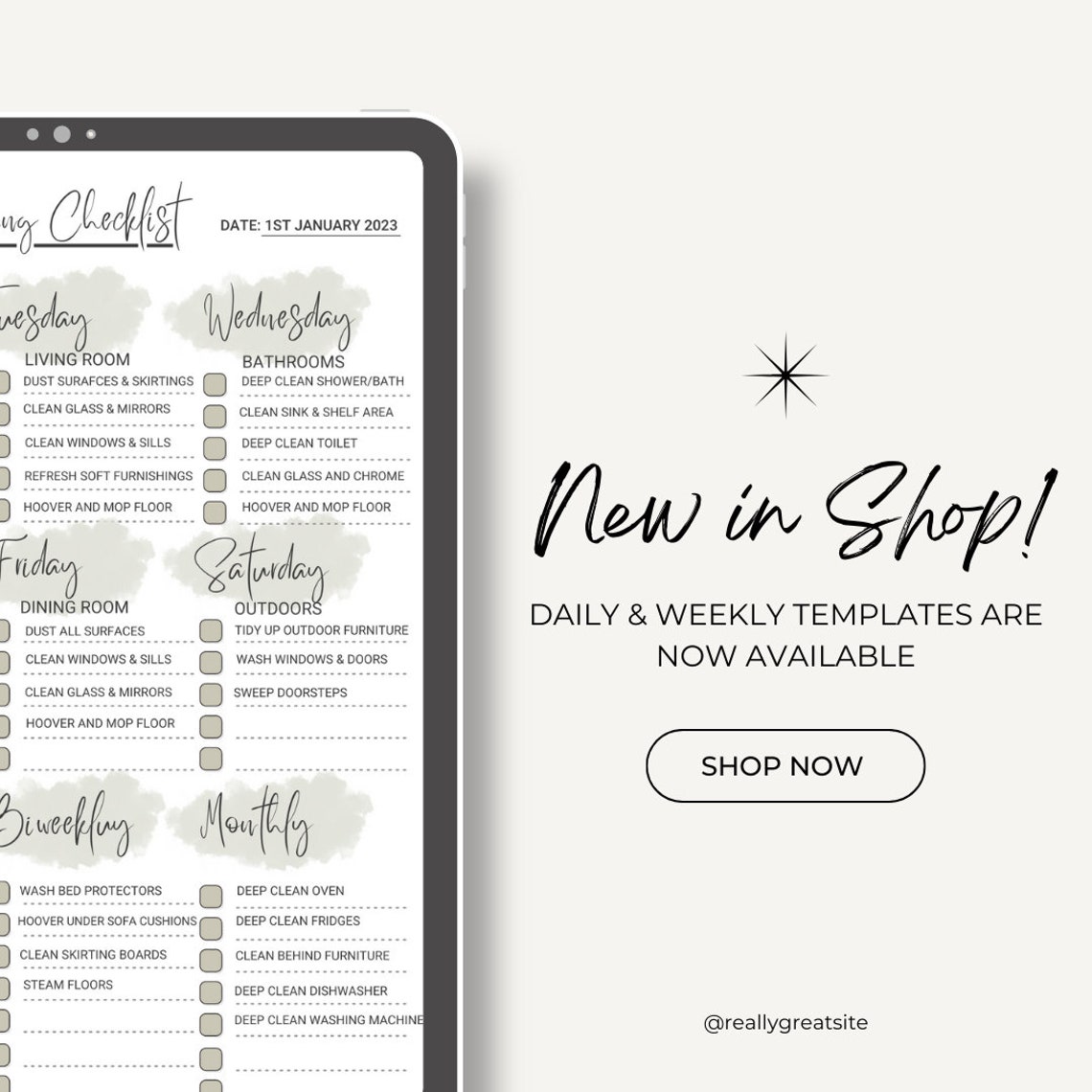 Editable Cleaning Checklist. Cleaning Planner Template. Daily Cleaning ...