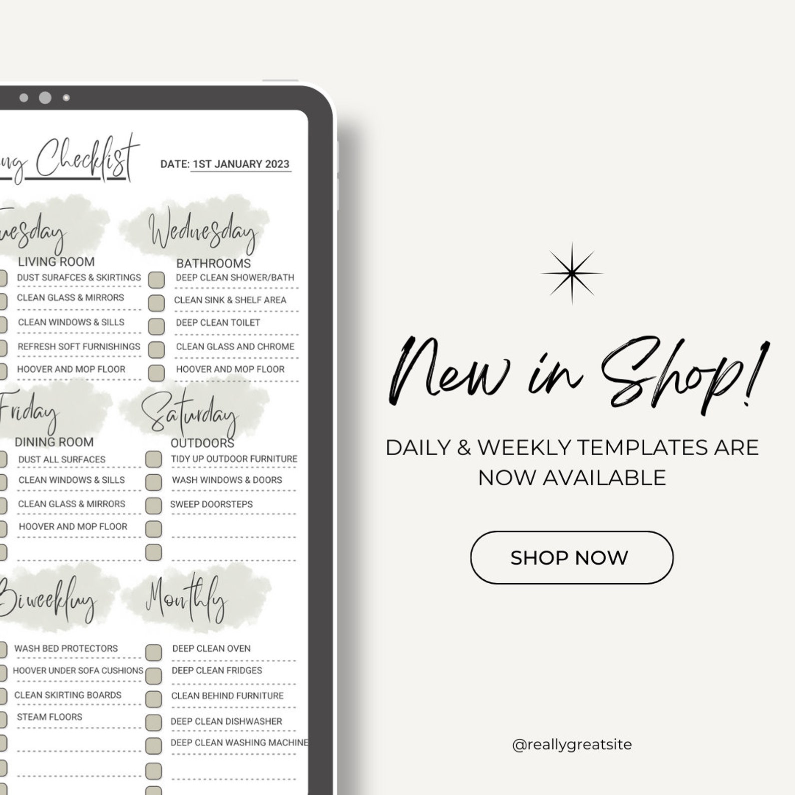 Editable Cleaning Checklist. Cleaning Planner Template. Daily Cleaning ...