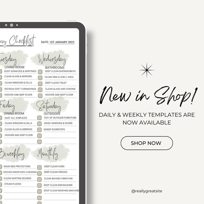 Editable Cleaning Checklist. Cleaning Planner Template. Daily Cleaning ...