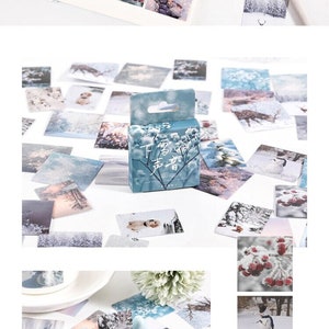 46 White Snow Scenes Stickers in A Box | Cute, Colourful, Collectible ...