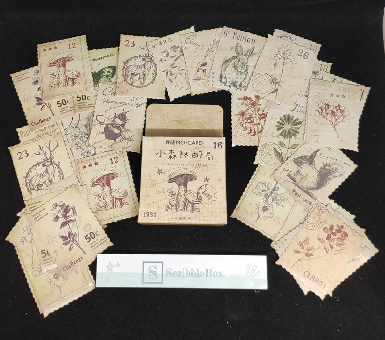 46 Forest Postoffice Stickers in A Box | Cute, Colourful, Collectible ...