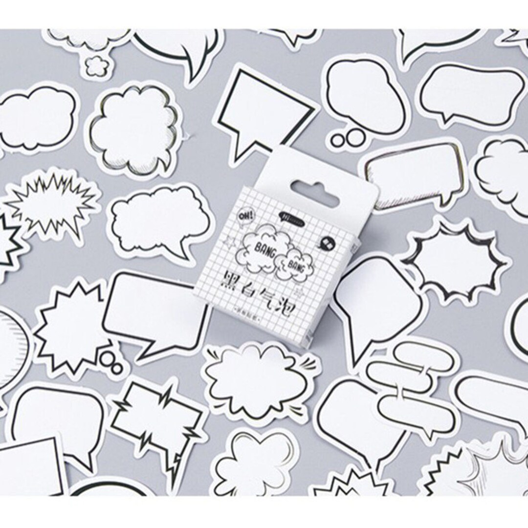 46 Speech Bubbles Stickers in A Box | Cute, Colourful, Collectible ...