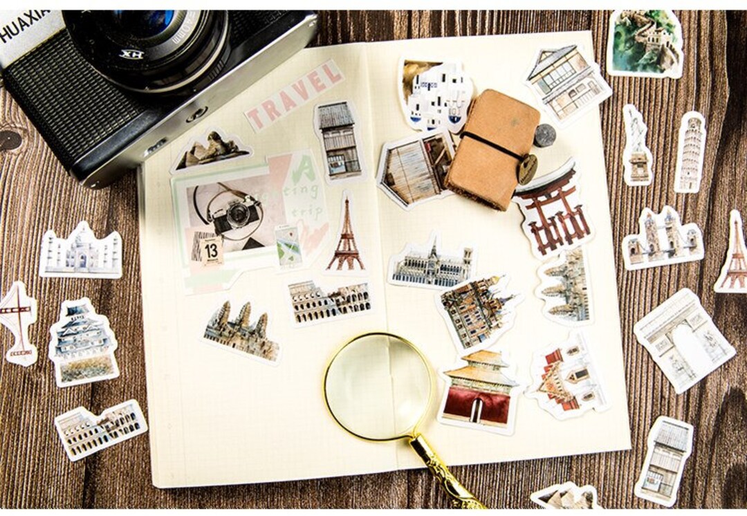 46 World Landmarks Stickers in A Box | Cute, Colourful, Collectible ...