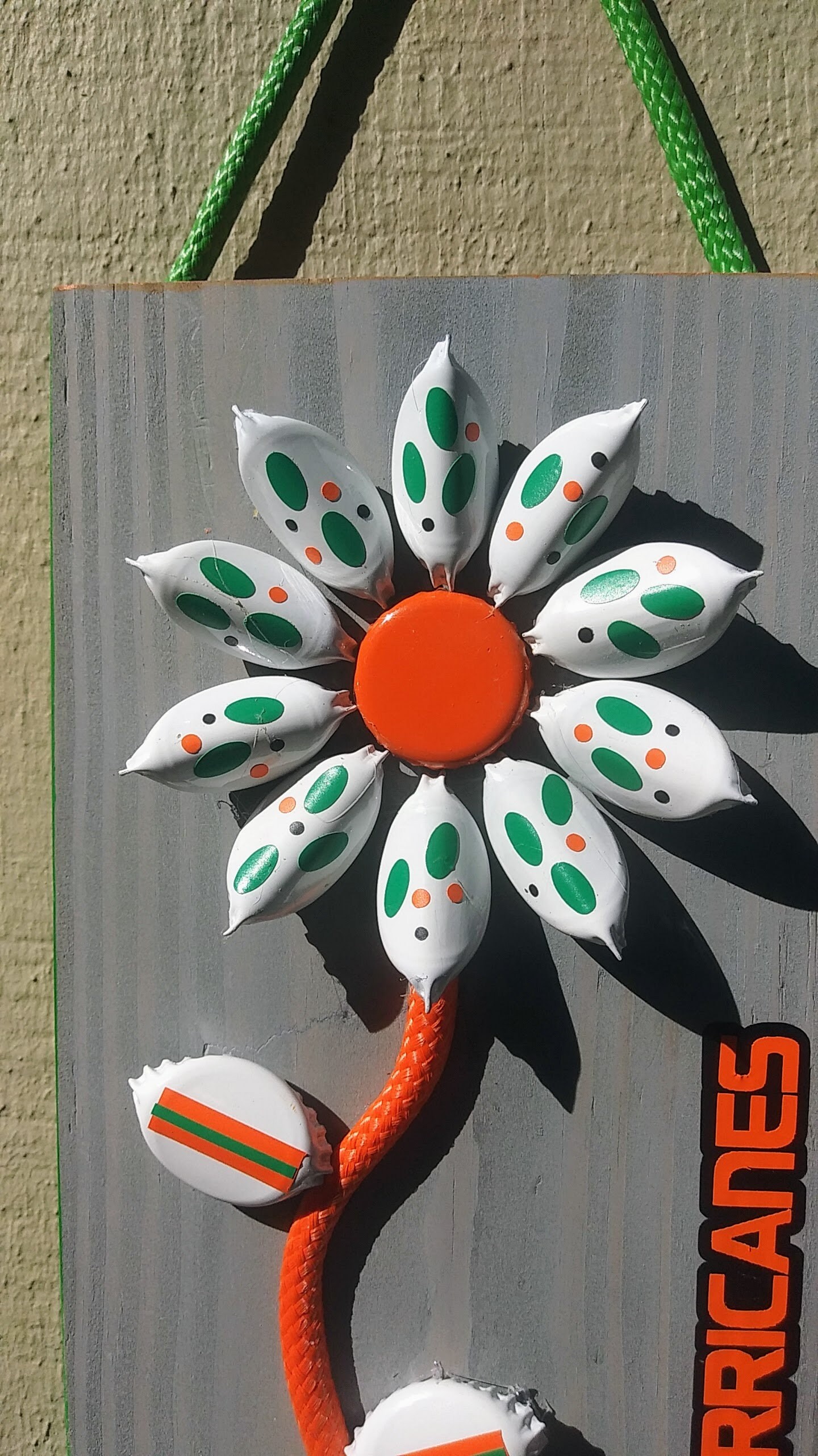 Miami Hurricanes Themed Bottle Cap Flower / Canes Fan Gift Idea ...