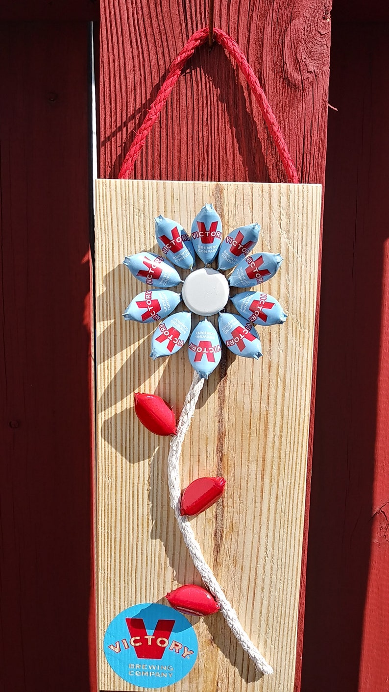 Victory Brewing Bottle Cap Flower - Etsy