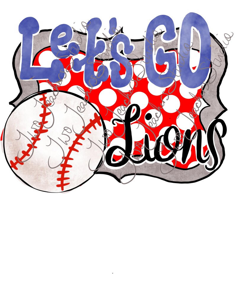 Go Lions Baseball Sublimation Image - Etsy