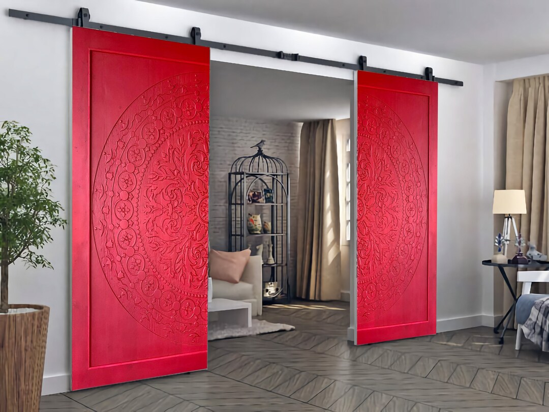 Hand Carved Mandala Doors Antique Sliding Barn Door Custom - Etsy