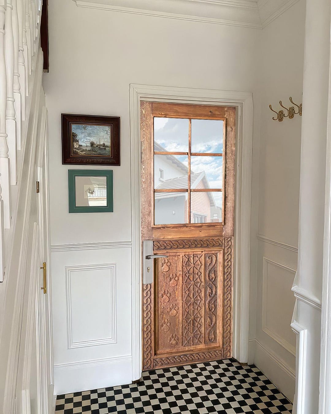 Hand-carved 6 Lite Solid Wood Dutch Door: Custom Interior/exterior Entry - Etsy