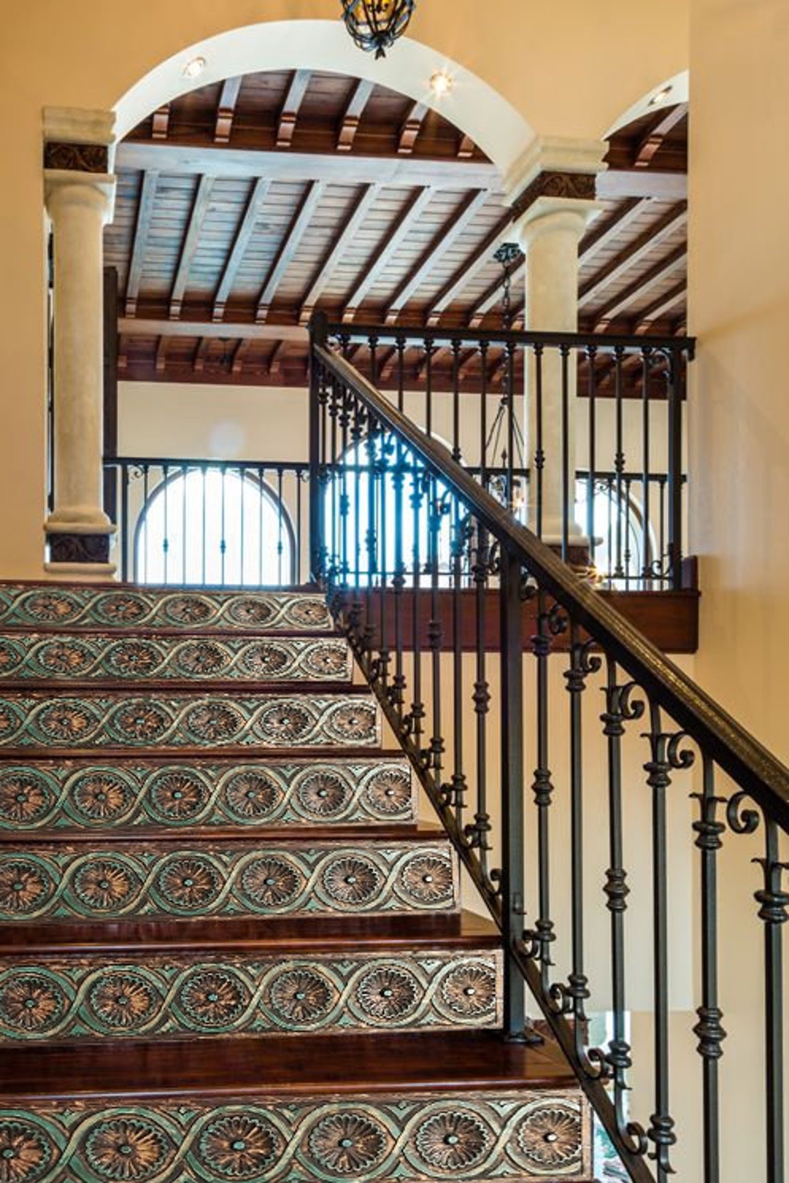 Hand-Carved Wood Stairs risers Decor Wooden Stair riser 10 | Etsy