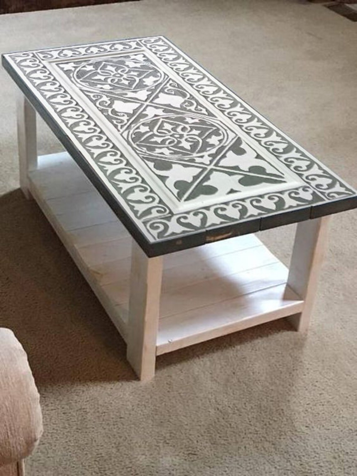 Hand Carved Modern Coffee Table Rustic Wooden Coffee Table | Etsy