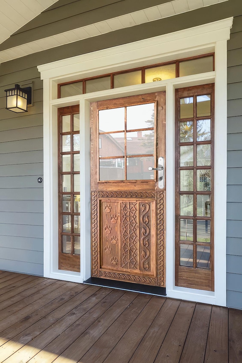 Hand-carved 6 Lite Solid Wood Dutch Door: Custom Interior/exterior ...