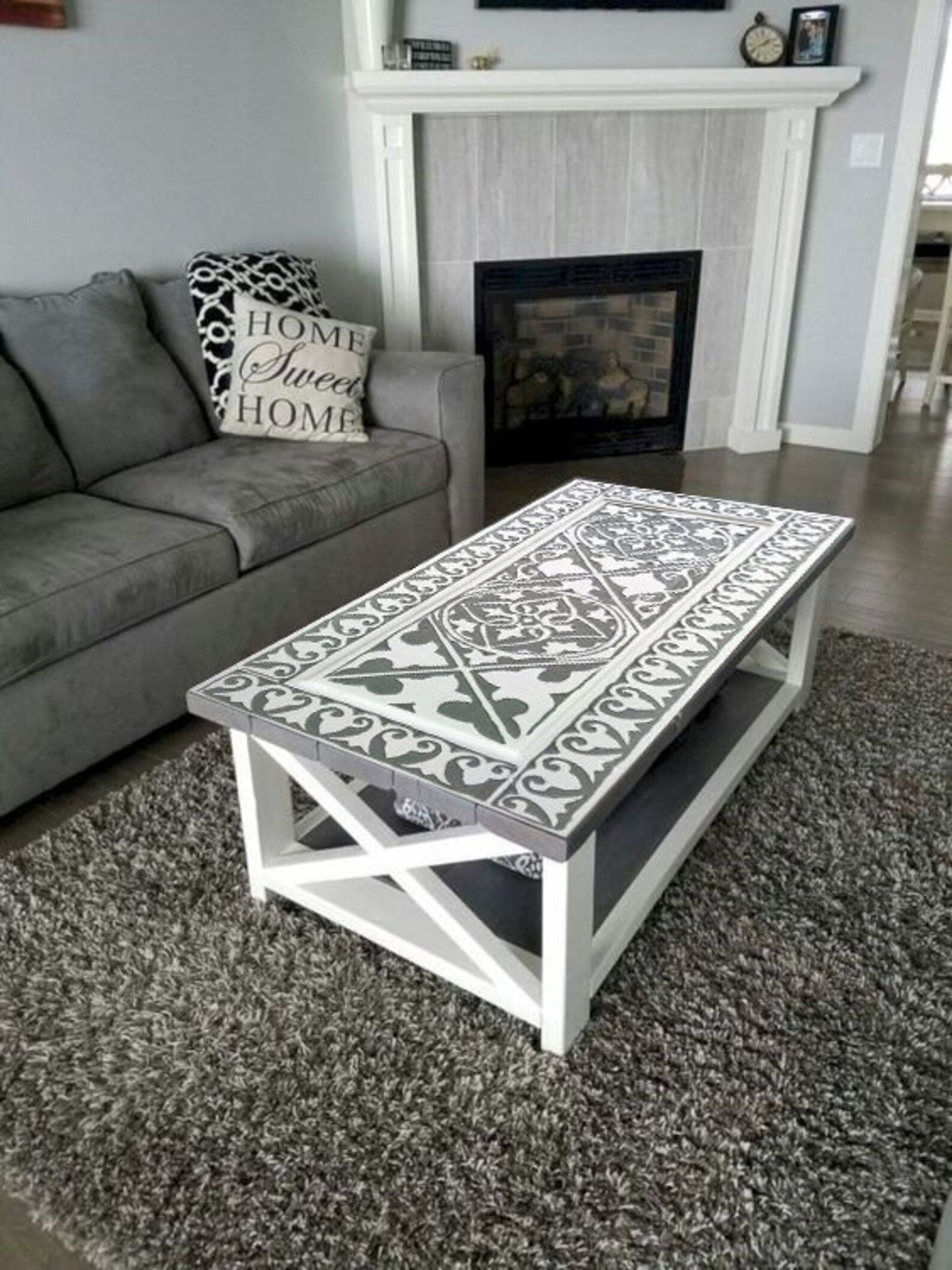 Hand Carved Modern Coffee Table Rustic Wooden Coffee Table | Etsy