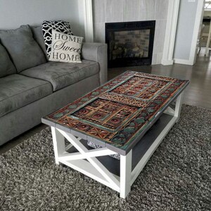 Hand-carved Coffee Table, Reclaimed Wood Coffee Table, Modern Coffee ...