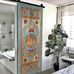 Hand-carved Tree of Life Front Door | Barn Doors | Antique Doors ...