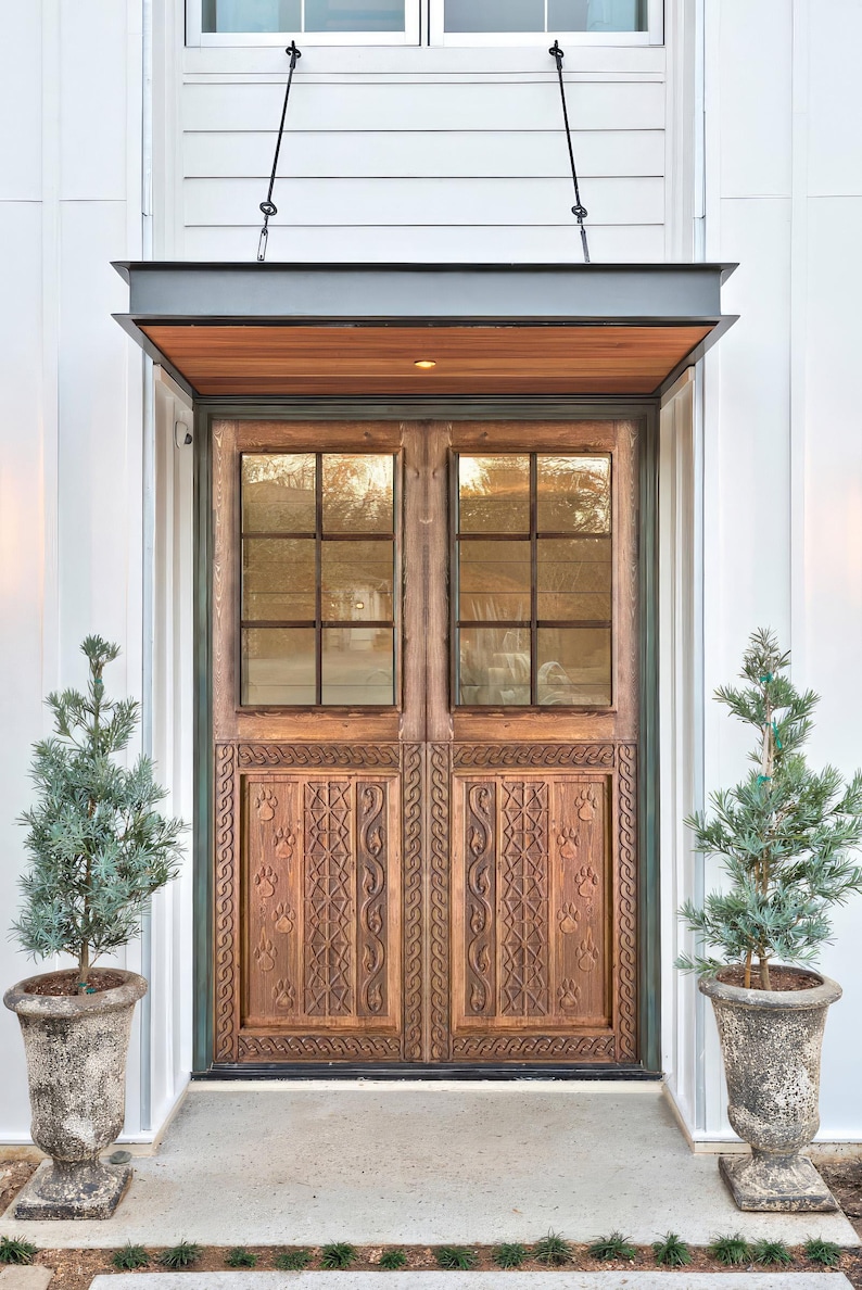 Hand-carved 6 Lite Solid Wood Dutch Door: Custom Interior/exterior ...