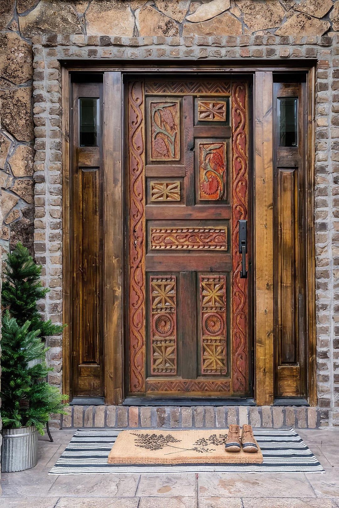 Custom Carved Wooden Front Door: Handcrafted Entrance/interior - Etsy