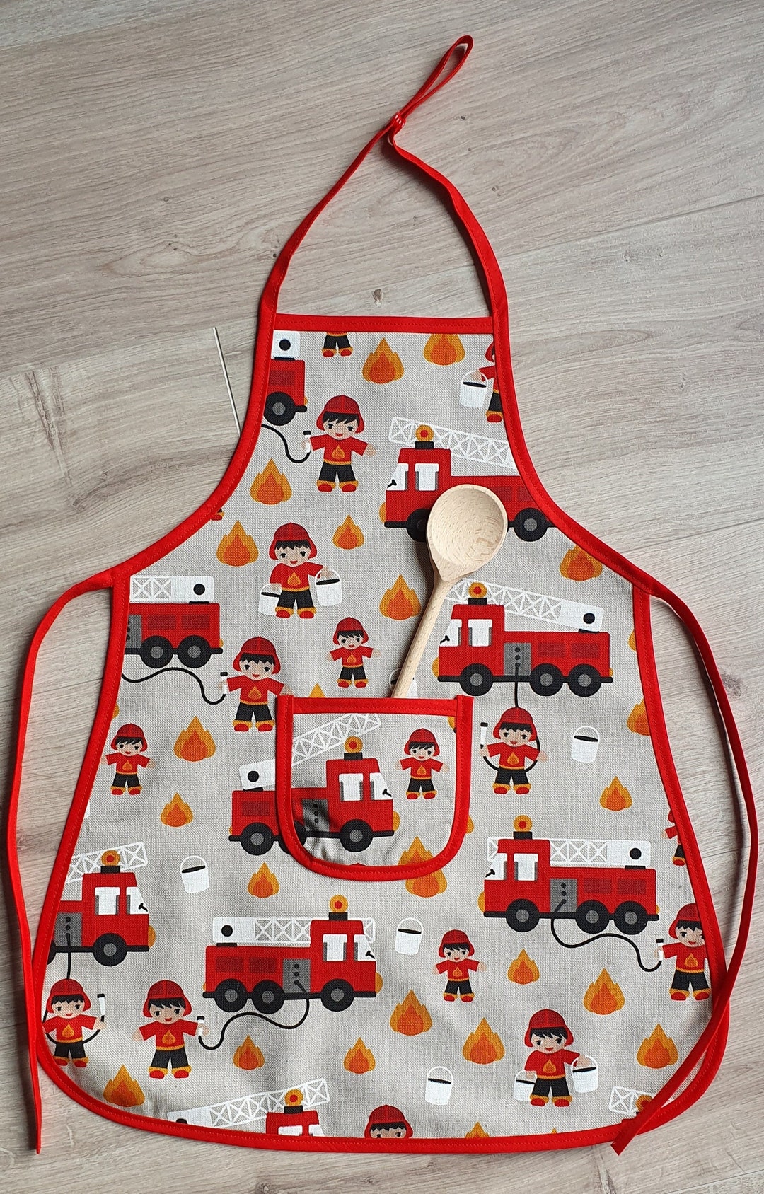 Children's Apron fire Department Including - Etsy