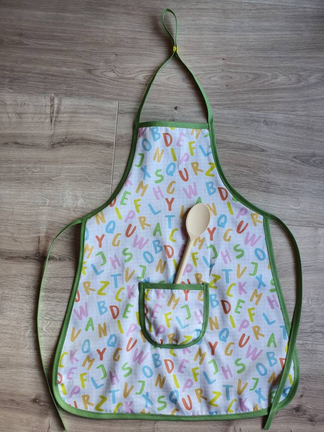 Children's Apron "letters" - Including Wooden Spoon With Desired Name ...