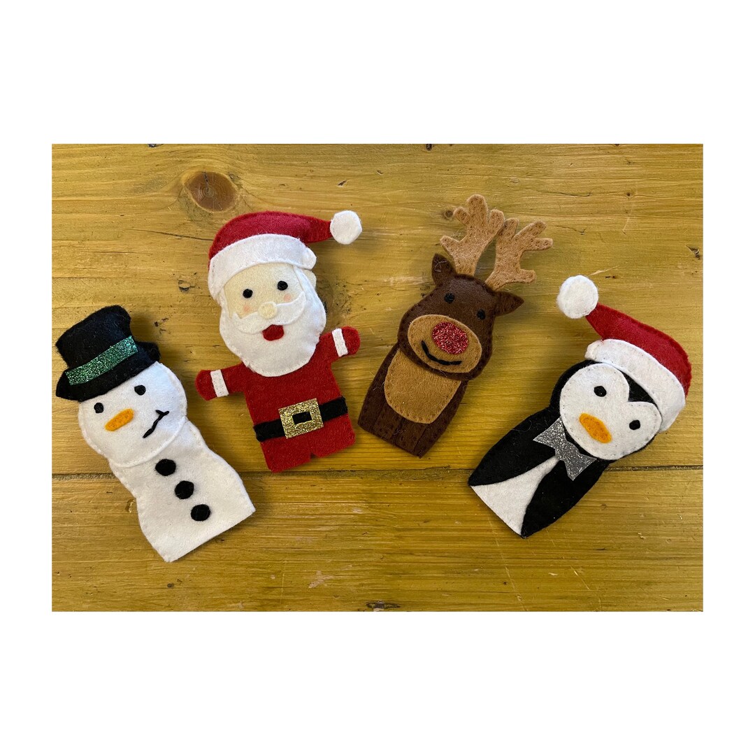 Christmas Character Finger Puppets, Handmade Felt Puppets, Handmade ...