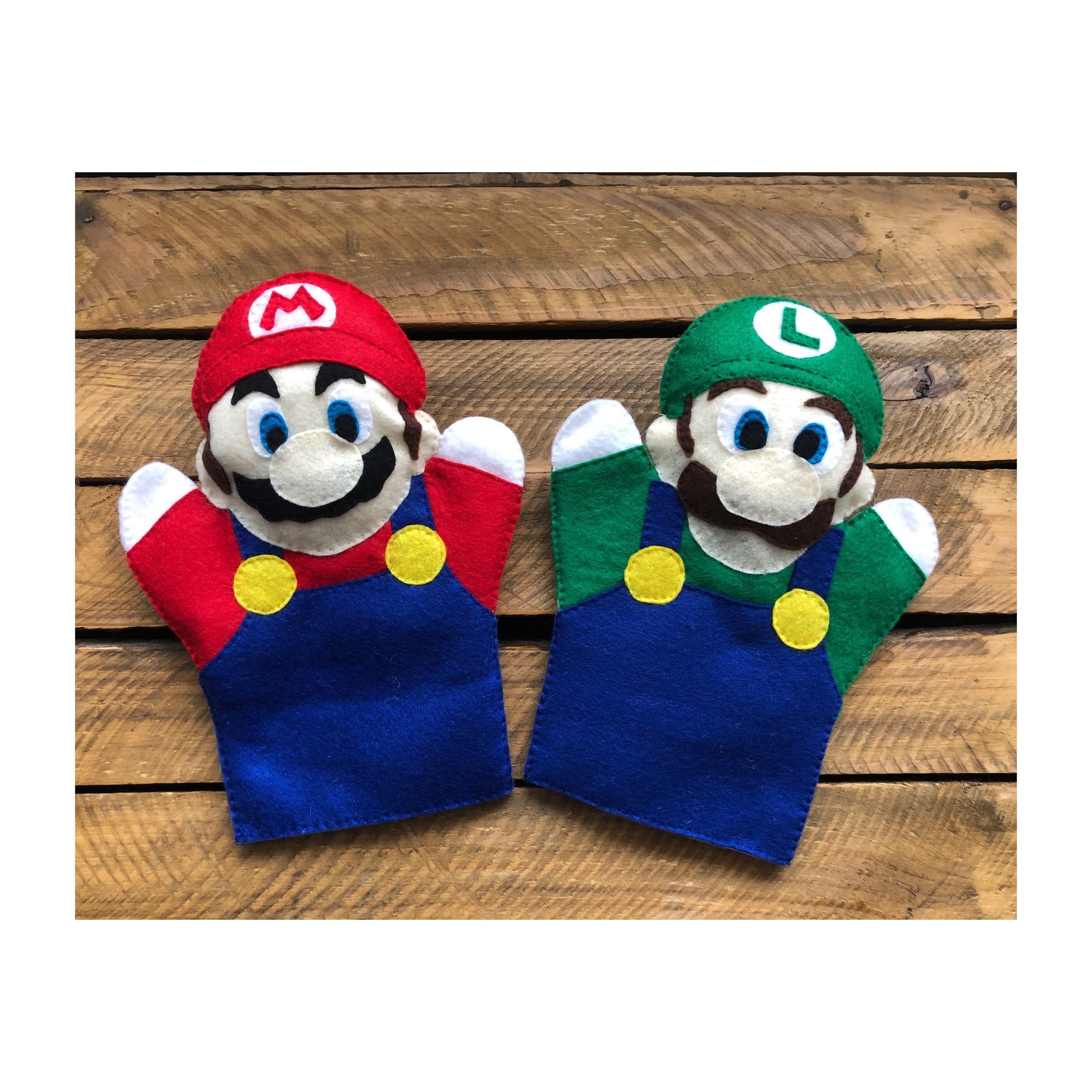 Super Mario Bros Hand Puppets Handmade Felt Puppet Super - Etsy UK