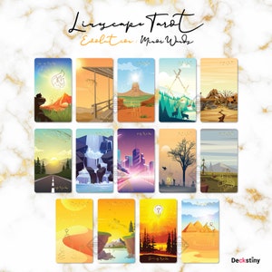Linescape Tarot Evolution "gold", Narrow Line and Wide Landscape by Deckstiny - Etsy