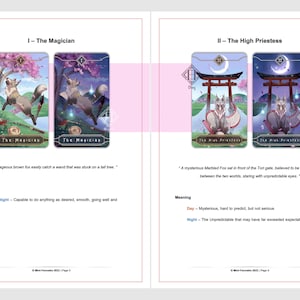Digital Guidebook (e-book) : Seasonal Fox Tarot (kitsetsu to Kitsune ...