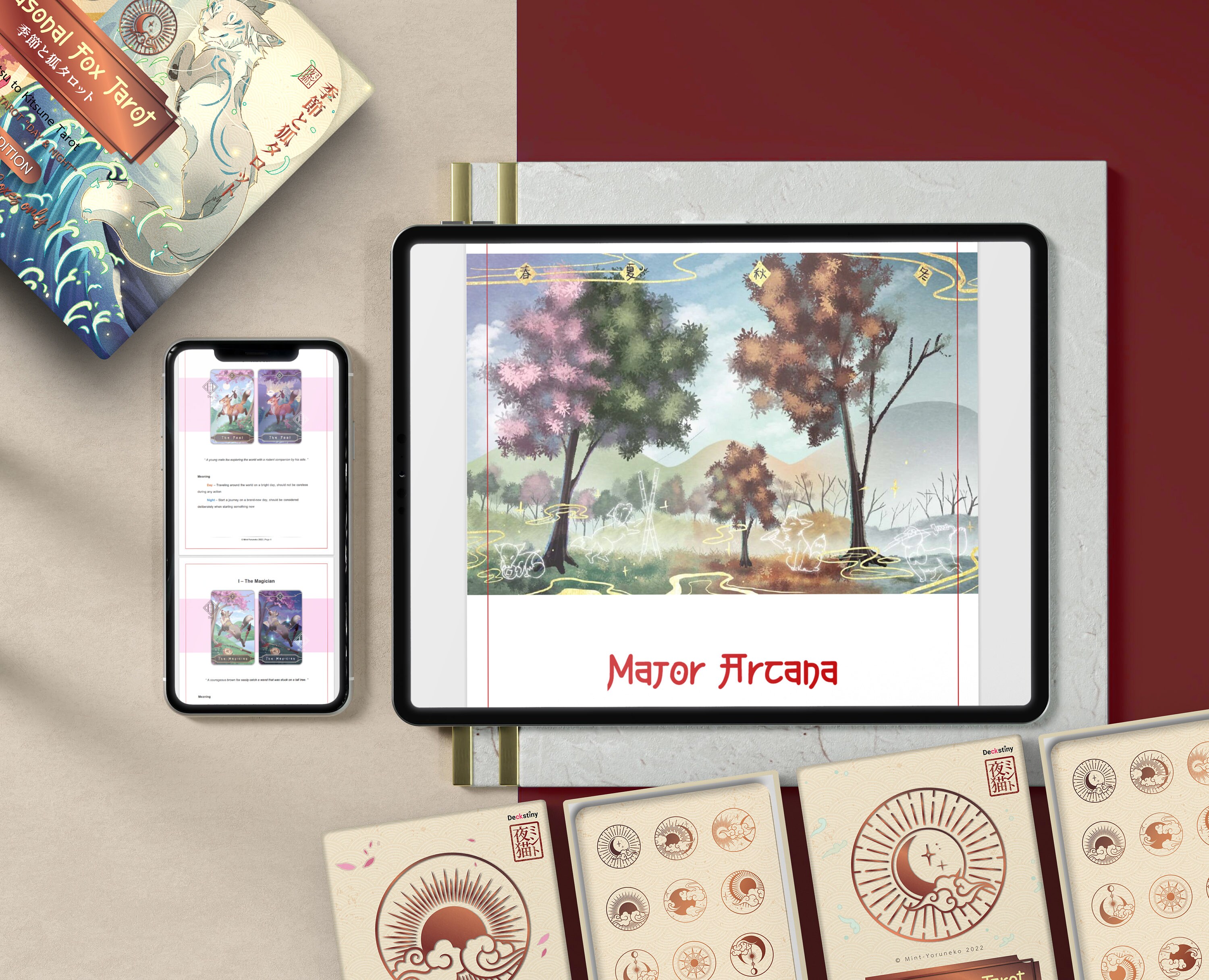 Digital Guidebook (e-book) : Seasonal Fox Tarot (kitsetsu to Kitsune ...