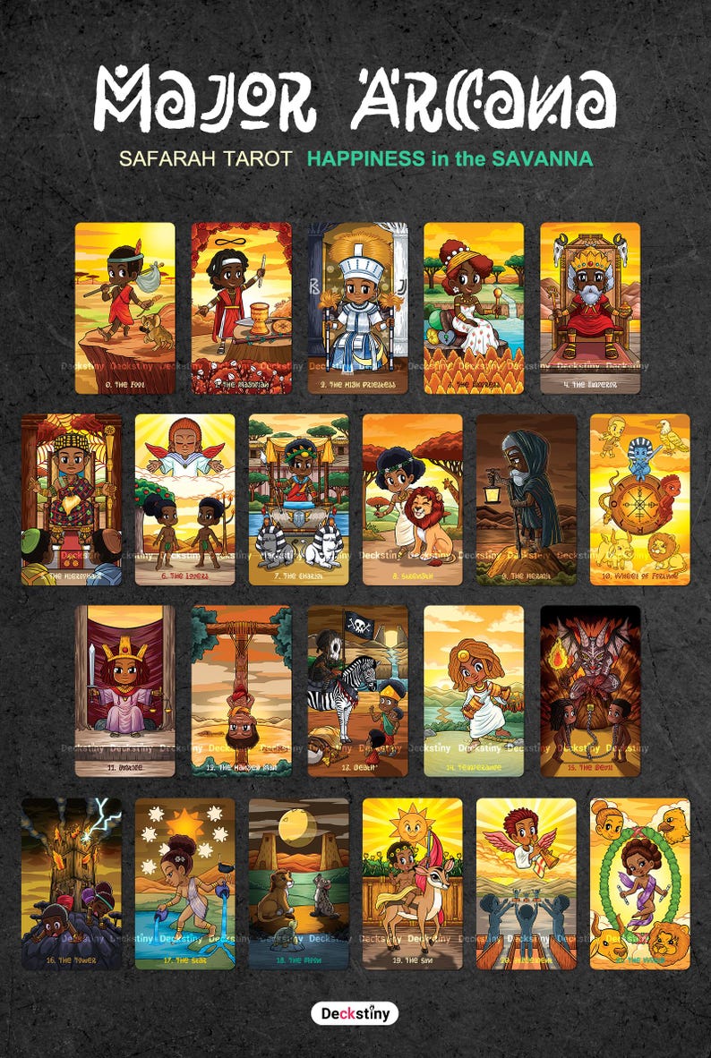Safarah Tarot, Happiness in the Savanna - Etsy
