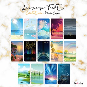 Linescape Tarot Evolution "gold", Narrow Line and Wide Landscape by Deckstiny - Etsy