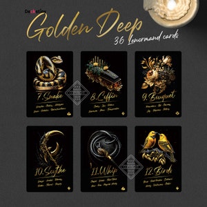 Golden Deep - 36 Lenormand Cards - Etsy