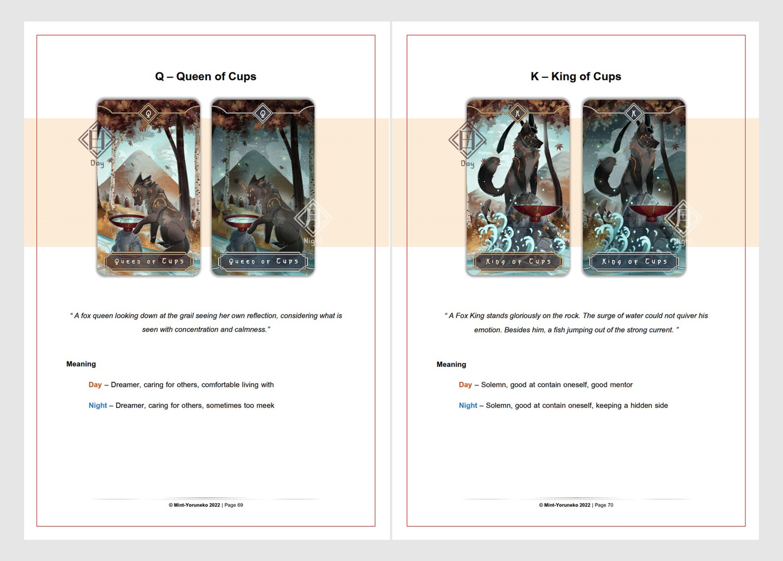 Digital Guidebook (e-book) : Seasonal Fox Tarot (kitsetsu to Kitsune ...