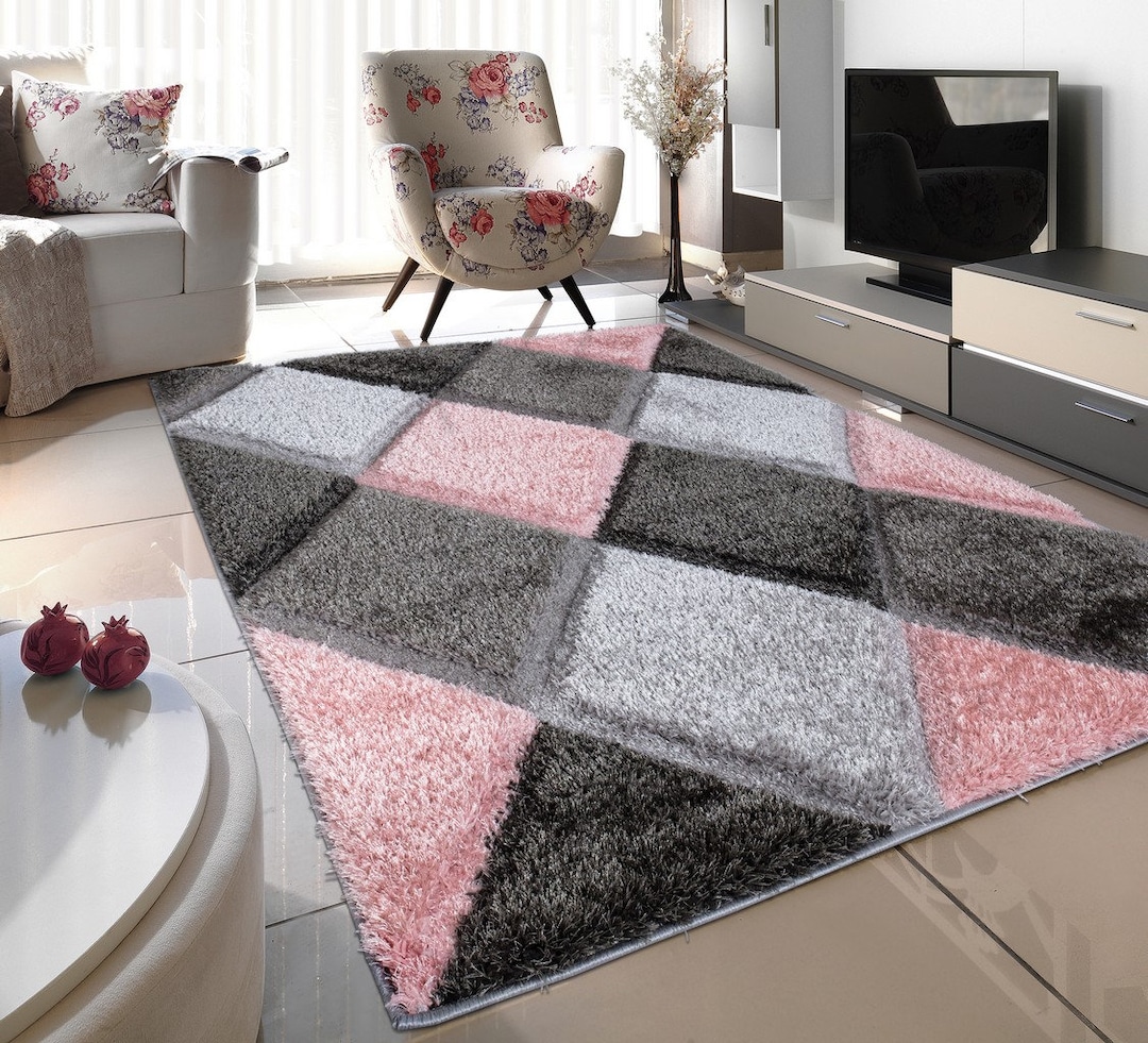 Blush Pink Silver Silky Soft Fluffy Thick Shimmering Effect Luxurious ...