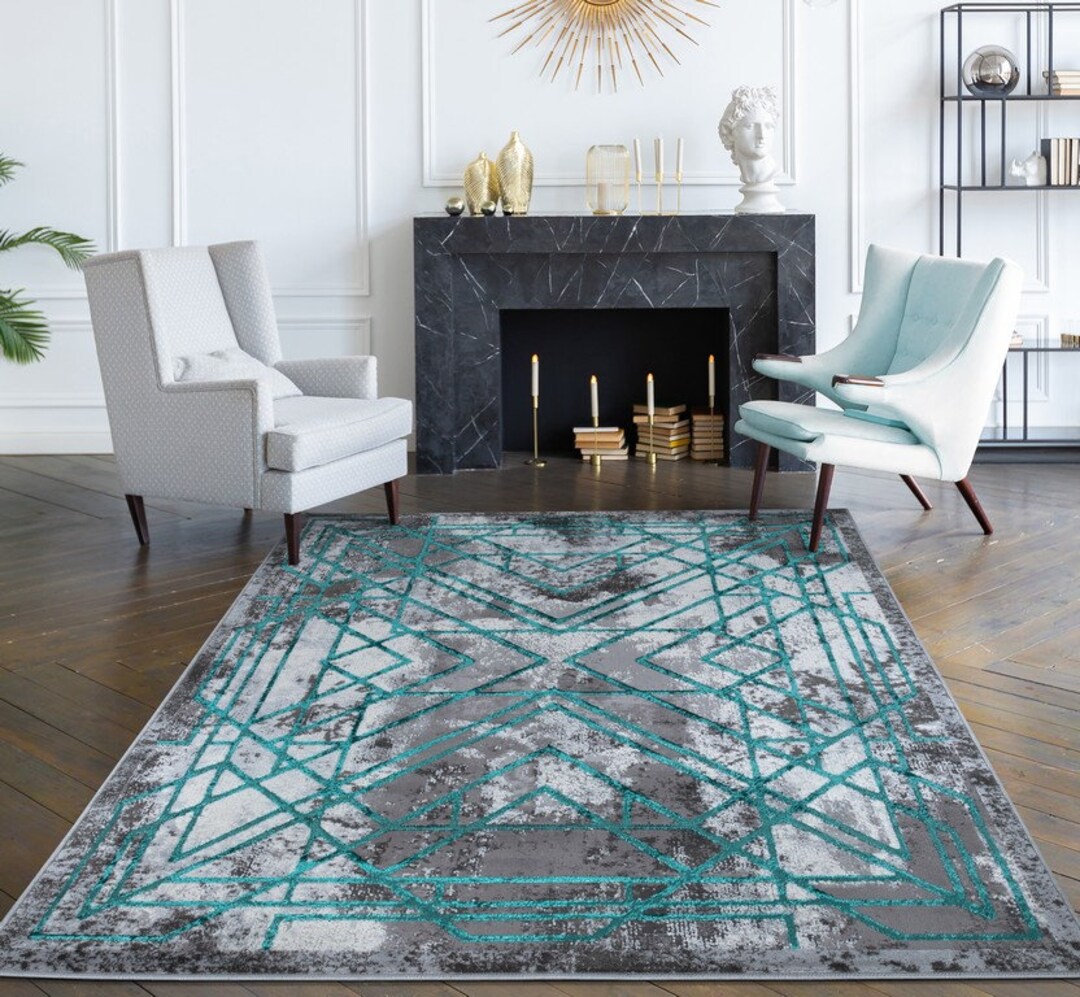 New Emerald Green Silver Grey Shiny Shimmering Marble Effect Hand ...