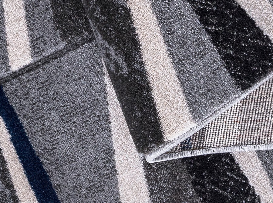 Navy Blue Grey Charcoal Cream Bricks Design Floor Rug Small - Etsy UK