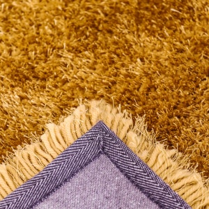 MUSTARD/GOLD POLAR Silky Soft Extra Thick Shimmering Effect Luxurious ...