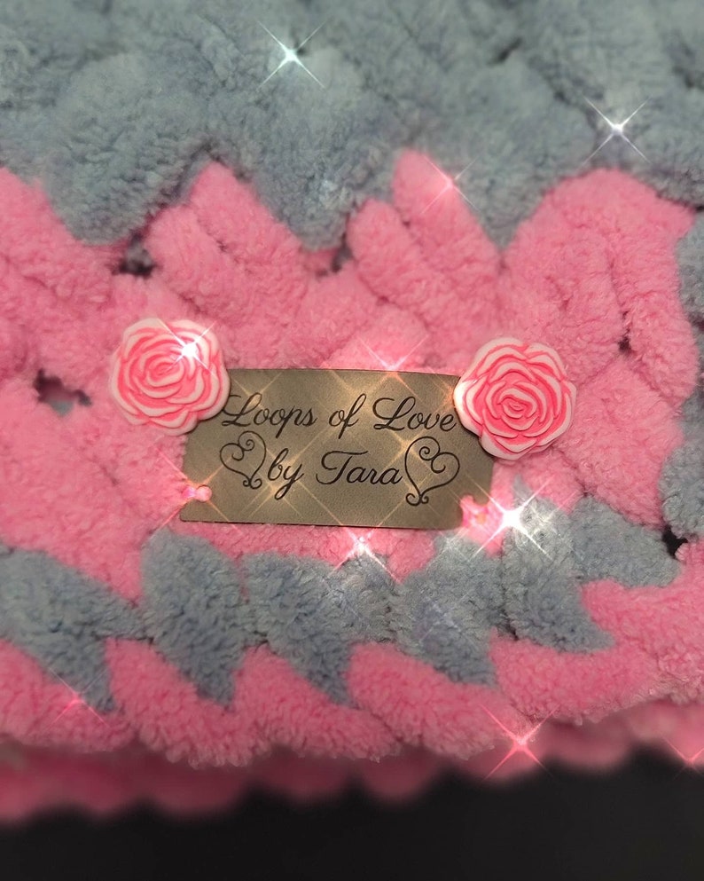Customized, Personalized, Baby Blanket, Loop Yarn, Handmade, Crochet ...