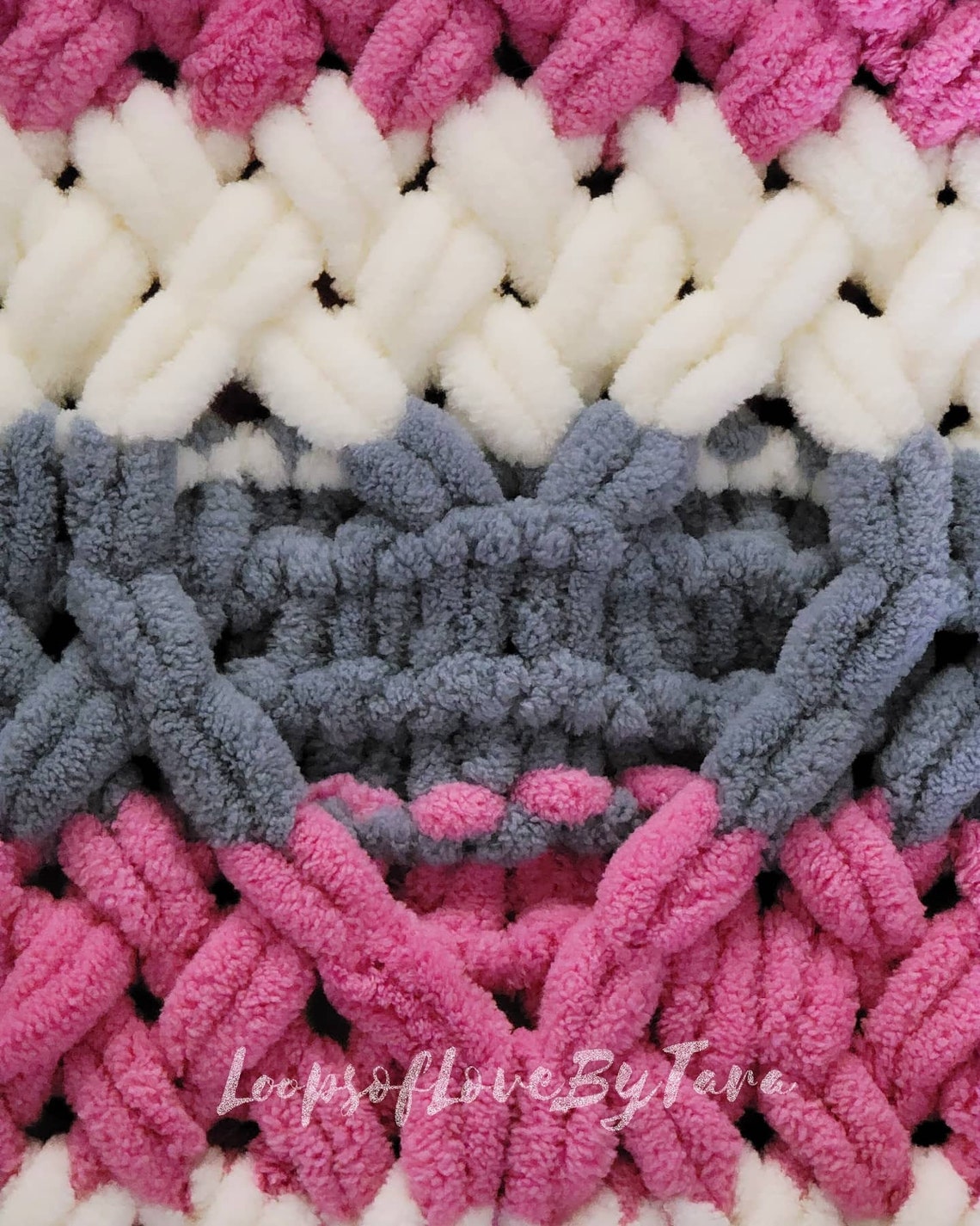 Customized, Personalized, Baby Blanket, Loop Yarn, Handmade, Crochet ...