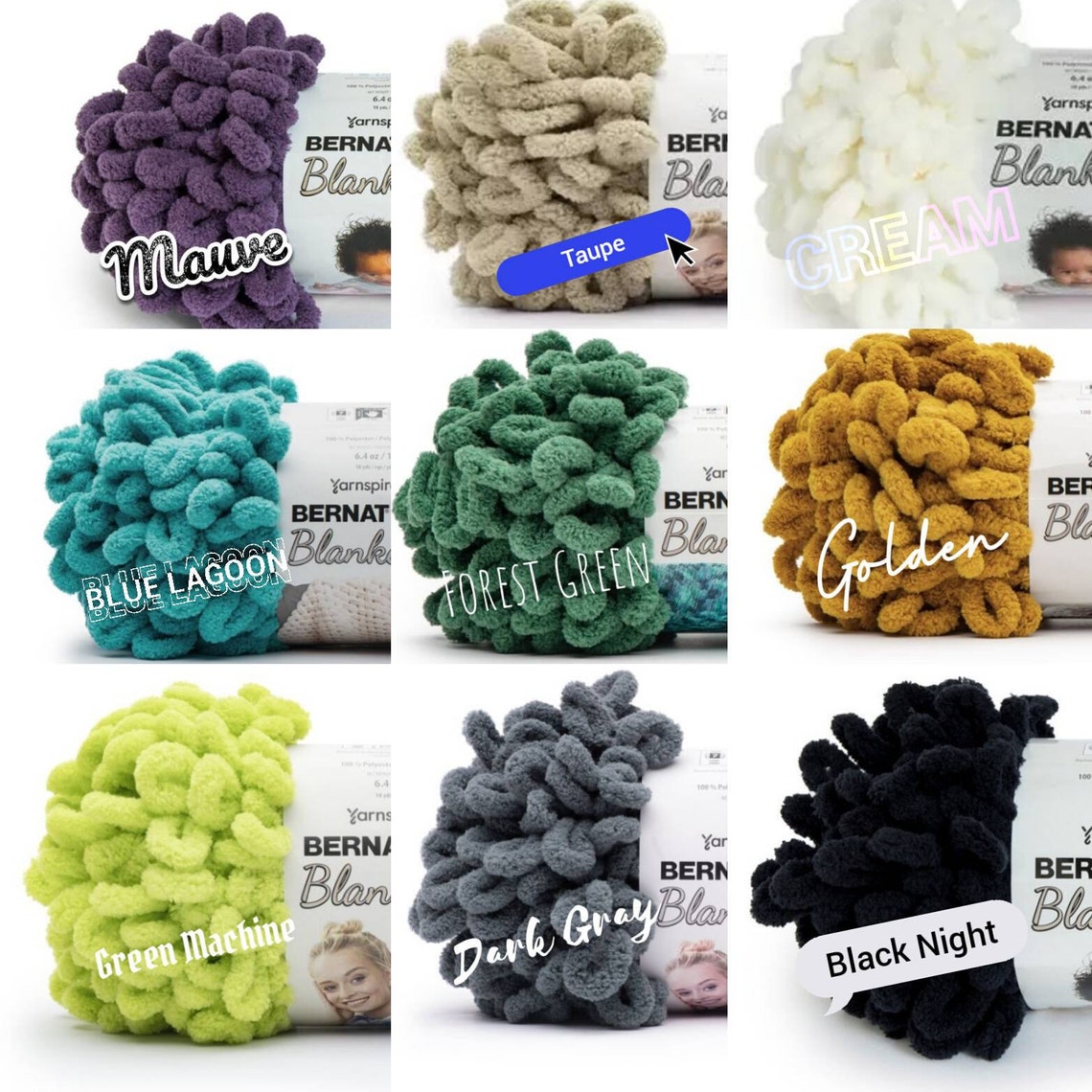 Customized, Personalized, Baby Blanket, Loop Yarn, Handmade, Crochet ...
