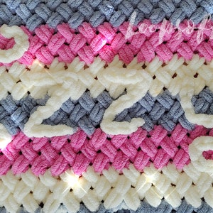Customized, Personalized, Baby Blanket, Loop Yarn, Handmade, Crochet ...