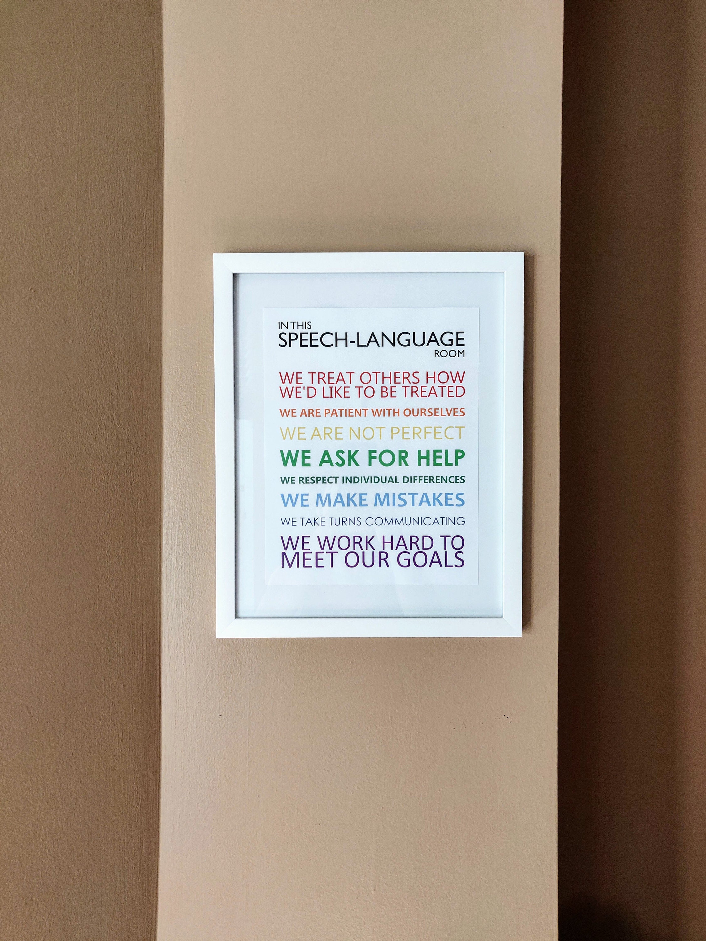 In This Speech-Language Room Rainbow Printable Poster-Speech | Etsy
