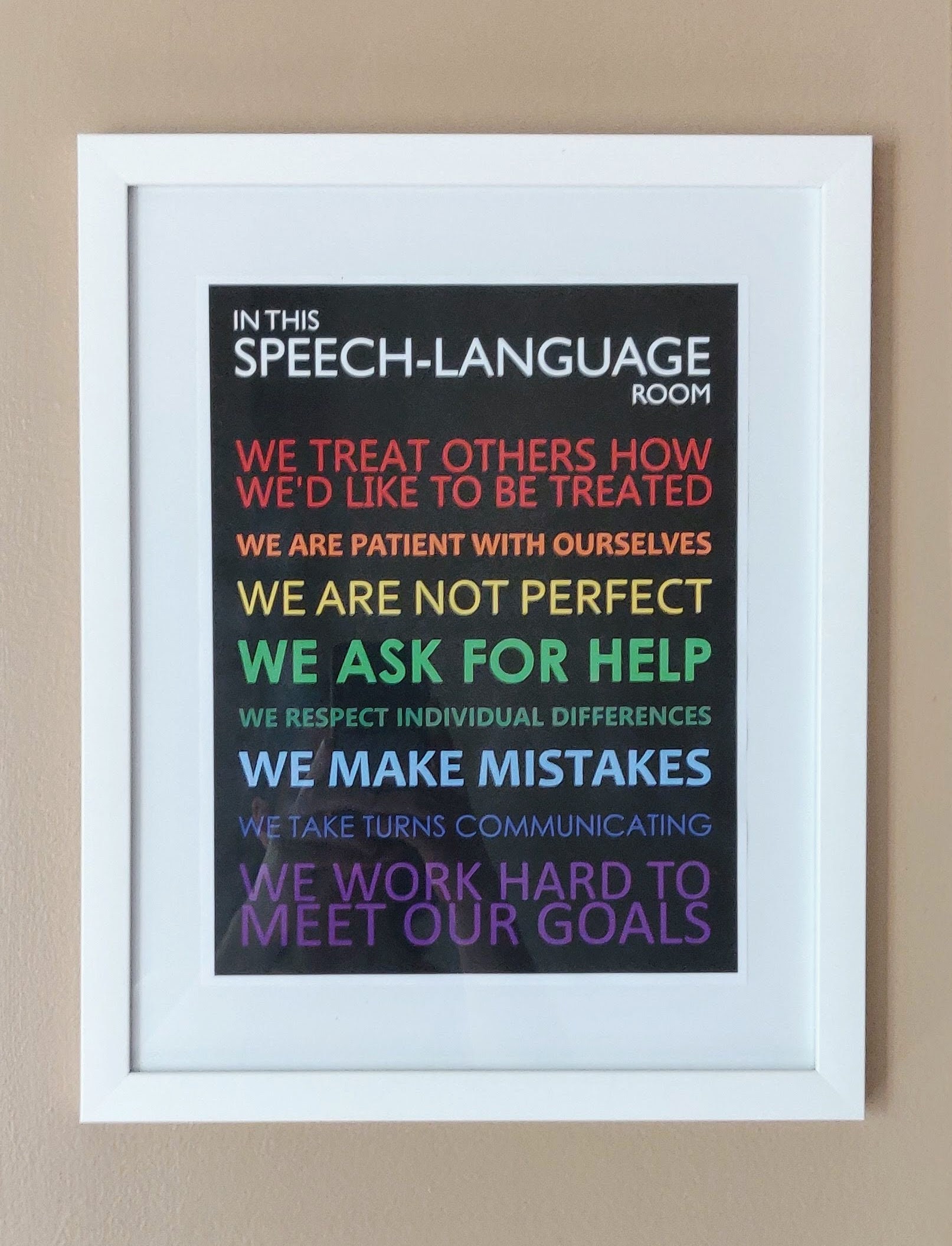 In This Speech-Language Room Rainbow Printable Poster-Speech | Etsy