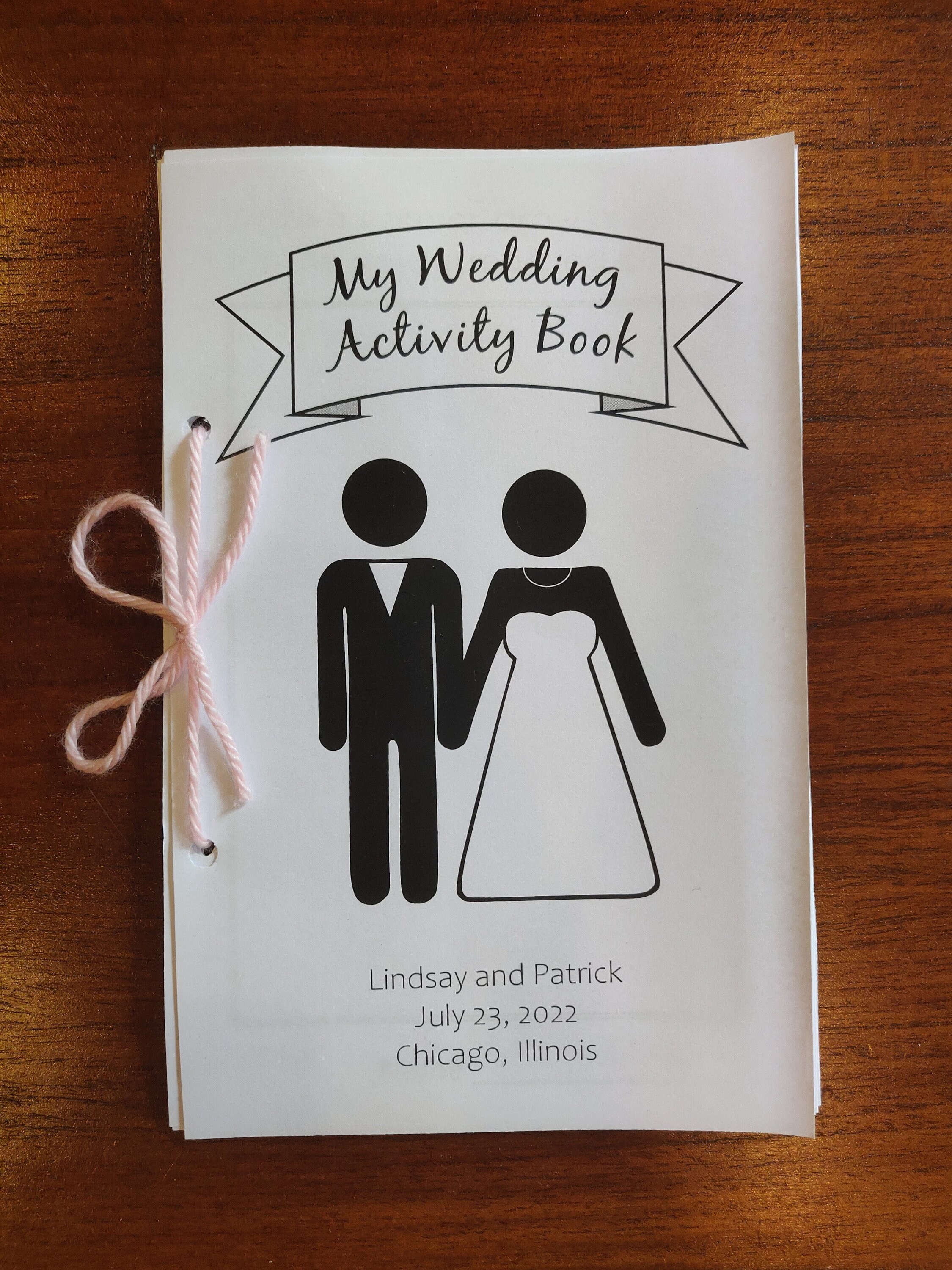 Personalizable Cover: Kids' Wedding Activity Book - Etsy
