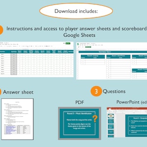 Trivia Night Downloadable/printable - Includes Scoring Sheets - Etsy
